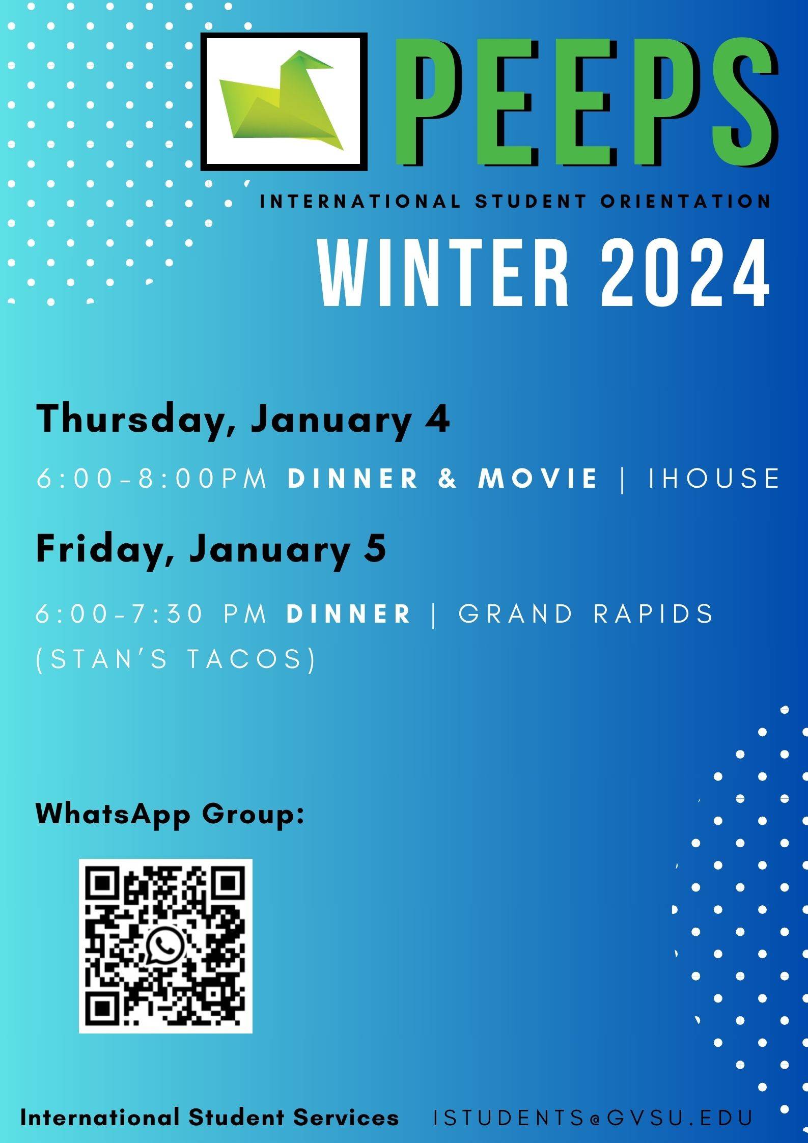 PEEPS Program - International Students - Grand Valley State University